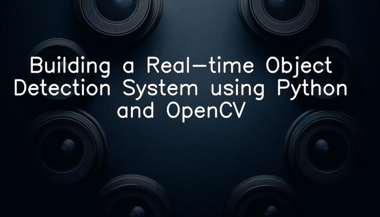 Building A Real Time Object Detection System Using Python And Opencv 7504